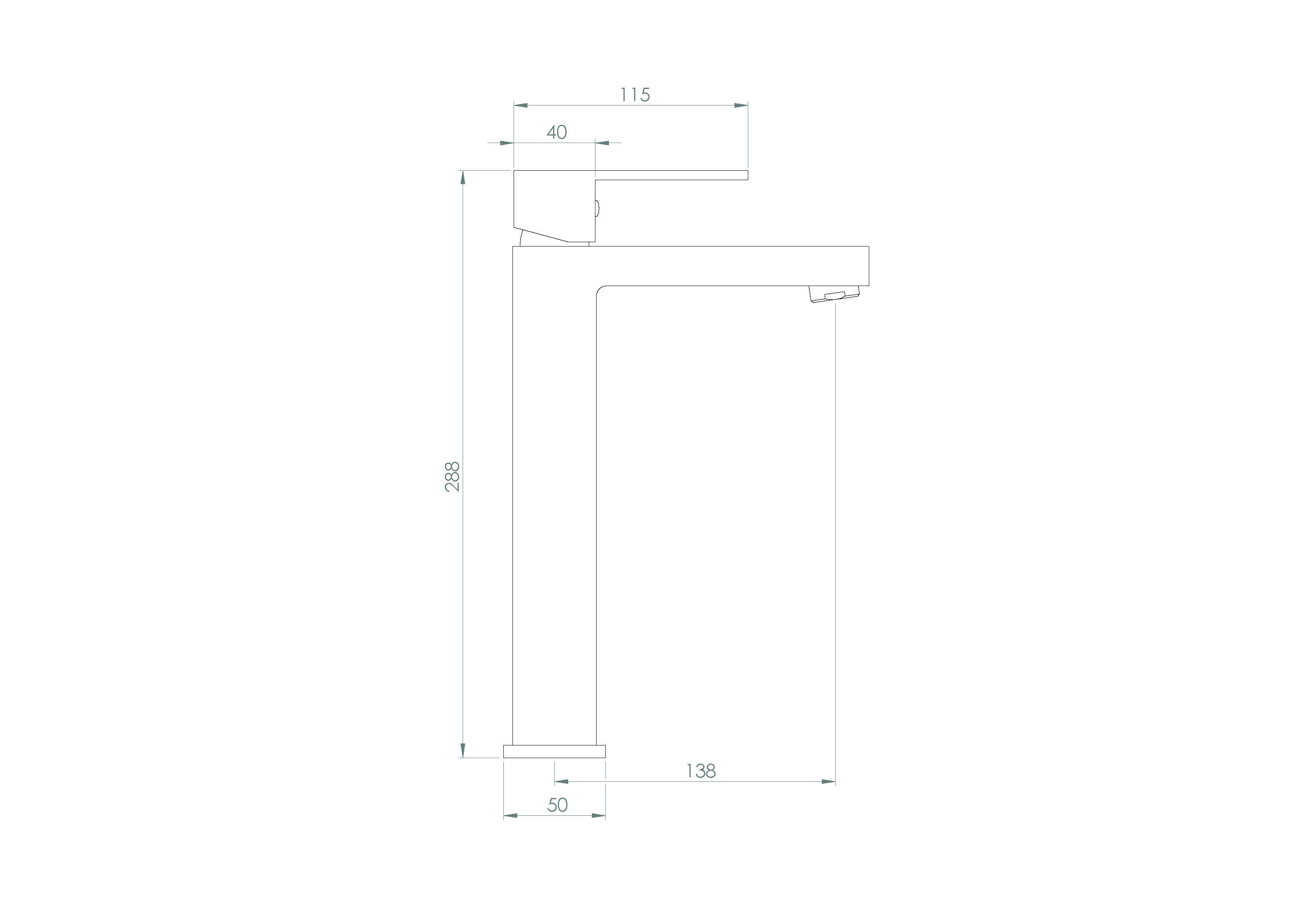 TOOGA tall basin mixer - Brushed Brass